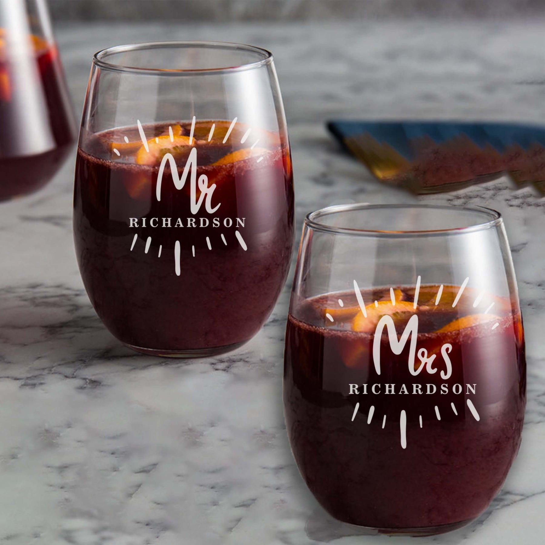 Customized Mr. & Mrs. Line Design – Froolu